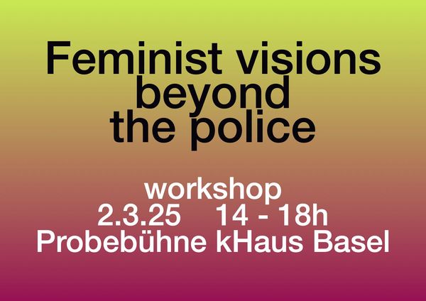 Workshop canceled: Chitra Nagarajan | KASERNE-BASEL